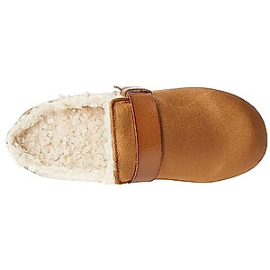 Amazon Essentials Women's Shearling Mule, Tan Suede, 7.5