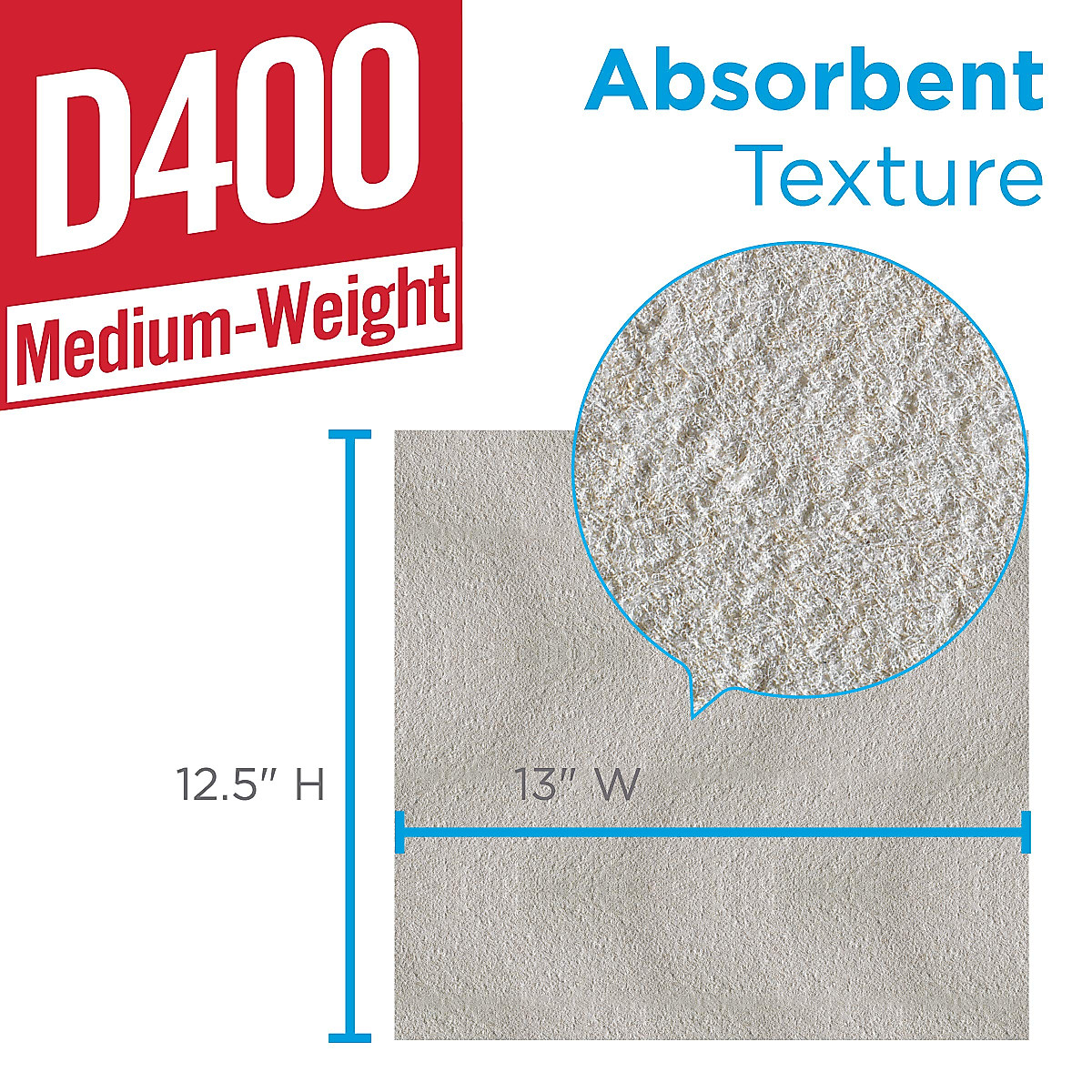 Brawny Industrial 1/4-Fold Medium Duty General Purpose D400 Wiper by GP PRO (Georgia-Pacific), 200-00, Oatmeal (18 Packs, 65 Cloths per Pack)
