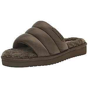 Koolaburra by UGG Men's ROMMIE Nylon Slipper, Dark Olive, 11