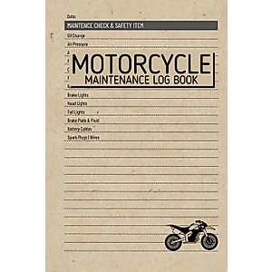 Motorcycle Maintenance Log Book