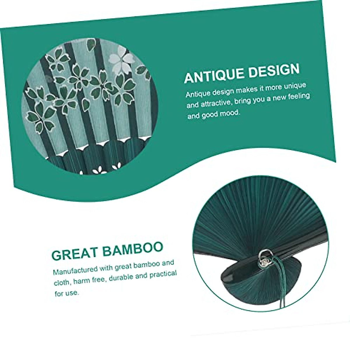 CLISPEED 3pcs Folding Fan Cosplay Fan Prop Personal Fans Hand Fan Kung Fu Fans Orient Fans Chinese Dance Fans Chinese Fan Foldaway Fan Bamboo Decor Cosplay Prop Cloth Miss Household East