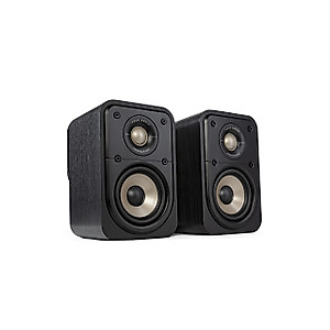 Polk Audio ES10 Surround Wall Mount Speakers, Black & Polk Audio ES15 Wall Mount Bookshelf Speaker, Black