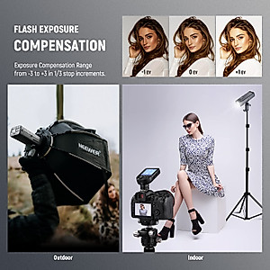 NEEWER Q3 200Ws 2.4G TTL Flash (2nd Version), 1/8000 HSS Strobe Light Photography Monolight with QPRO-C Trigger Compatible with Canon, Diffuser/3200mAh Battery/500 Full Power Pops/Recycle in 0.01-1.8s