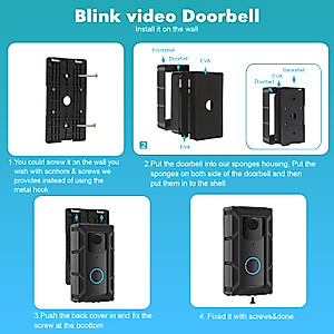 Zortwury Anti-Theft Blink Doorbell Mount, No Drill Doorbell Mounting For Blink Video Doorbell，Blink Video Doorbell Holder, Easy to Install, Fit for Blink Doorbell Camera