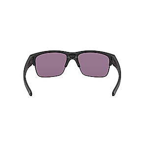 Oakley Men's OO9316 Thinlink Rectangular Sunglasses, Matte Black/Jade Iridium, 63 mm