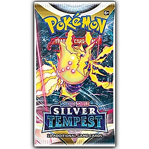 8 Packs Pokemon TCG: Sword & Shield Silver Tempest Booster Pack - 10 Cards