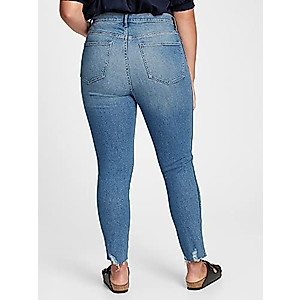 GAP Womens High Rise Vintage Slim Fit Jeans, Medium Rock, 29 Regular US