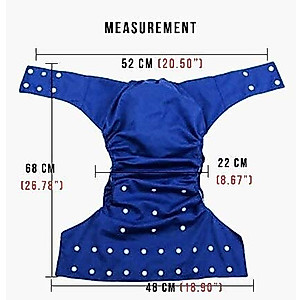 Kawaii Adult Reusable Cloth Diaper, Large Adult Nappy with 1 Super Absorbent Diaper Insert, Waterproof Adjustable Incontinence Leakproof Protective Underwear - Peaches