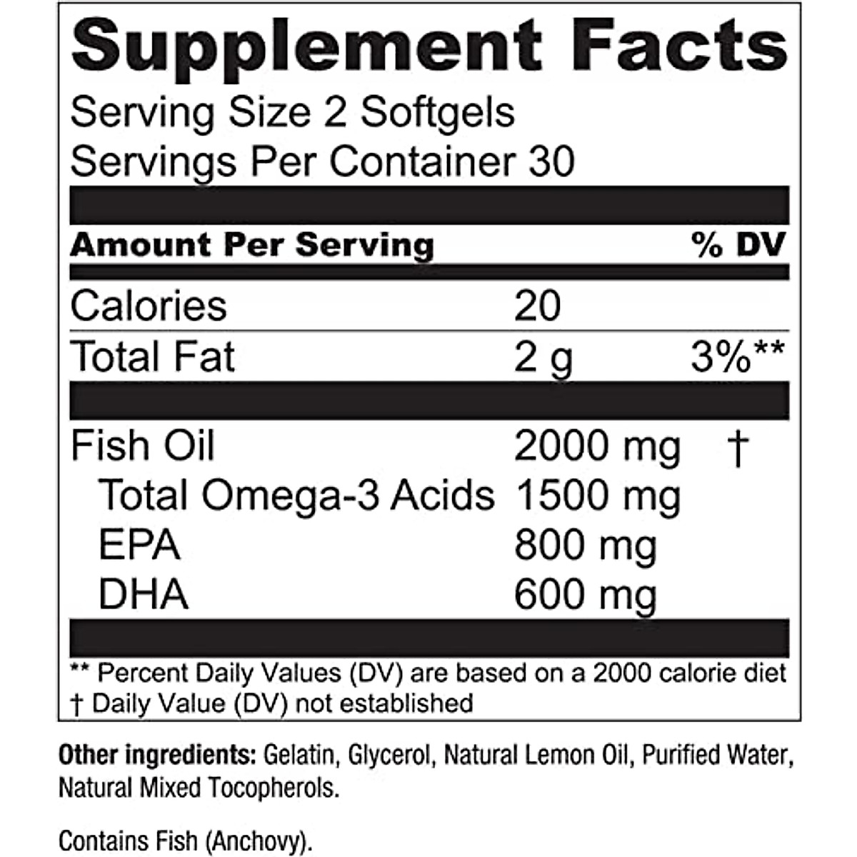 Essential Elements Omega-3 Fish Oil Supplement with EPA & DHA | Fatty Acids for Immune, Heart & Cognitive Support | 60 Softgels