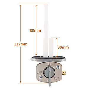 KIPA Gas Fuel Petcock Valve Switch for Yamaha Moto-4 YFM 200 225 250 350 660 450 XT 225 350 600 TTR 90 125 230 ARCTIC CAT 300 400 SUZUKI LTZ250 DR200 DR250 DR350 ATV Quad with Rubber seal