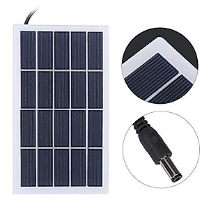 Vbest life Polysilicon Solar Power,2W 5V Solar Panel Battery Panel with DC Interface Charging for 3.7V Battery Outdoor Garden Lamp