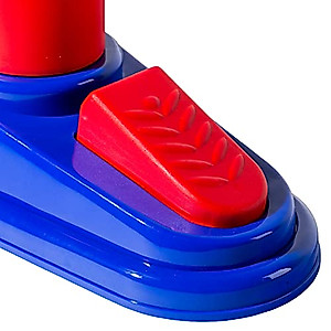 Franklin Sports Kids Baseball Pitching Machine - Pop A Pitch Baseball Batting Machine with Youth Bat + 3 Plastic Baseballs - Boys + Girls Baseball Toy,Red/Blue