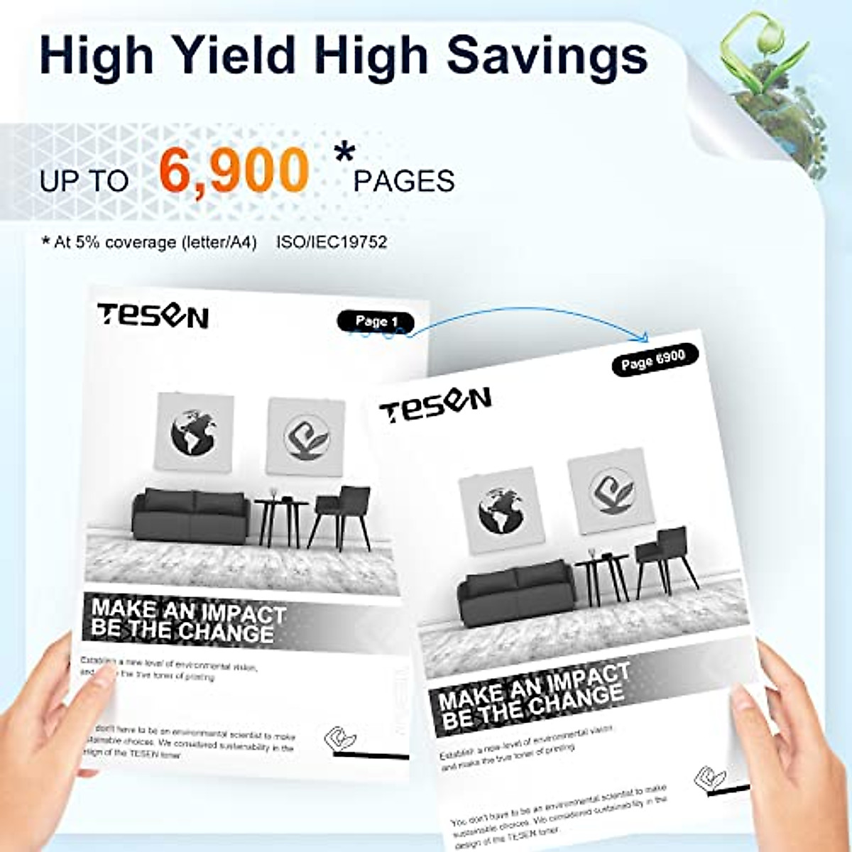 TESEN Compatible Toner Cartridge Replacement for Canon 120 CRG-120 2617B001AA Toner Black for use with Canon ImageClassD1100 D1120 D1150 D1170 D1180 D1320 D1350 D1370 MF6680DN Printer High Yield 2PK