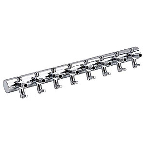 Pawfly 8-Way Aquarium Air Flow Control Lever Valve Chromium Copper Distributor Fish Tank Splitter Pump Accessories