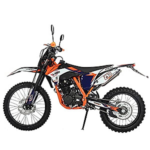 X-PRO Titan DLX 250cc Gas Dirt Bike Pit Bike Adult Bike,Big 21"/18" Wheels, Zongshen Engine! (Orange)