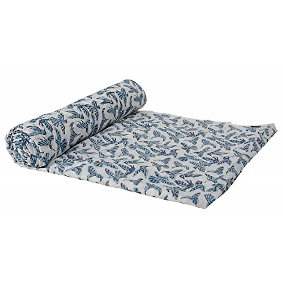 Trade Star 3 Yard Hand Block Print Fabric 100% Cotton Fabric for Sewing Crafting Dressmaking Running Natural Dye Sanganeri Indian Bird Print Fabric by The Yard Width 44 Inches(Pattern 1)