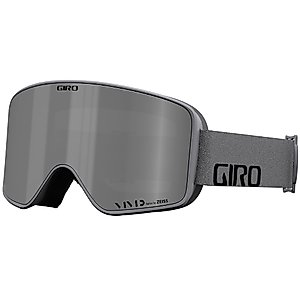 Giro Method Ski Goggles - Snowboard Goggles for Men, Women & Youth - Grey Wordmark Strap with VIVID Onyx/VIVID Infrared Lenses