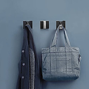 Rise age Folding Hideaway Coat Hooks, Heavy Duty Wall Hooks Retractable Hooks for Hanging Coat, Cup, Clothes, Scarf, Bags, Keys, Hats, Towel (Sliver 3 Pcs)