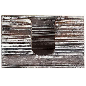 MyGift Rustic Solid Torched Wood Wall Mounted Bathroom Paper Hand Towel Holder, Fits Tri Fold, Multifold, C Fold, Z Fold, Disposable Hand Towel Dispenser Guest Restroom