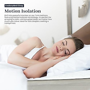 Twin Size Mattress - 12 Inch Cool Memory Foam & Spring Hybrid Mattress with Breathable Cover - Comfort Tight Top - Rolled in a Box - Oliver & Smith