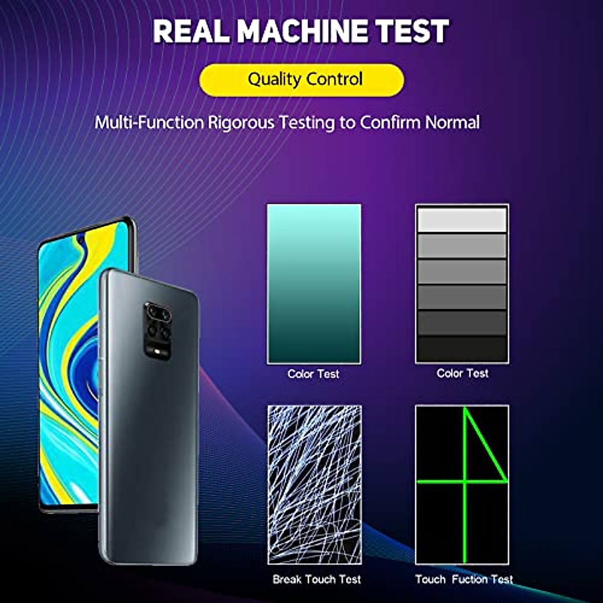 Display for Xiaomi Redmi Note 9s Screen Replacement Touch LCD Display for Xiaomi Redmi Note 9 Pro Digitizer Assembly with Tools (Black)