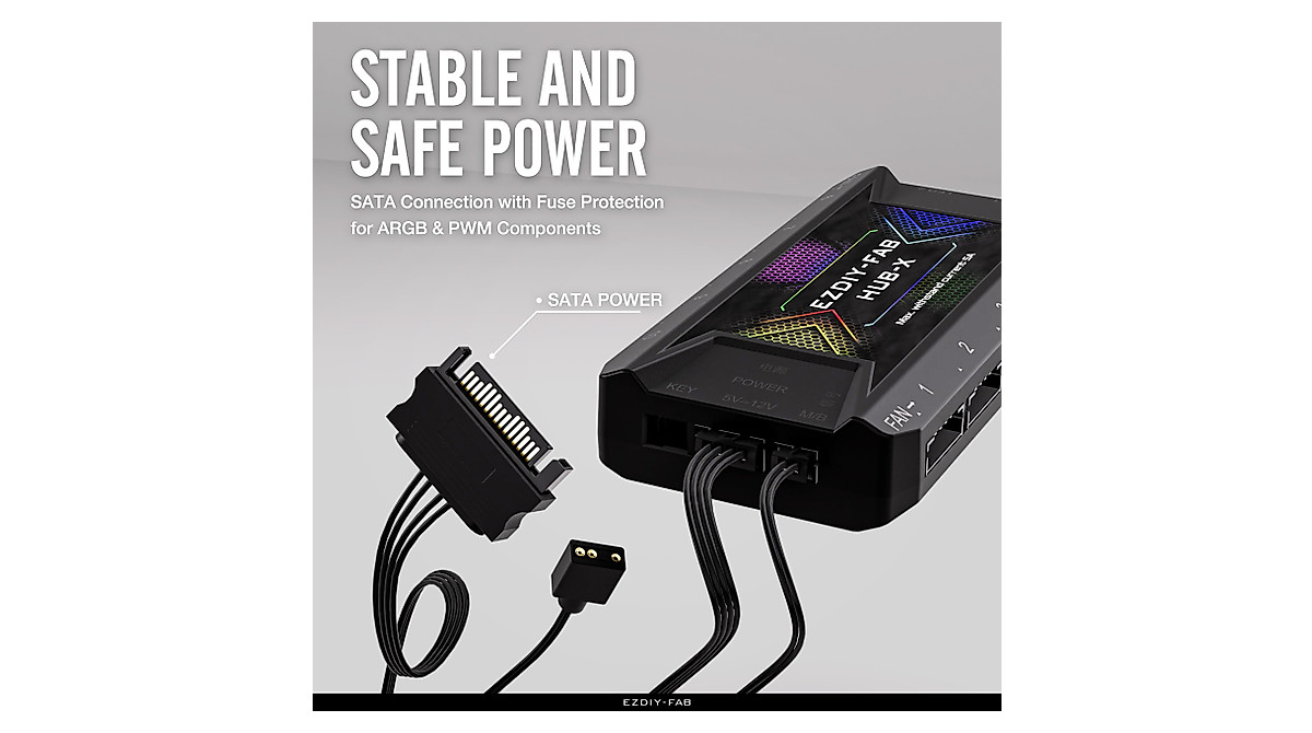 EZDIY-FAB Fan Hub X - 3-in-1 Remote Control