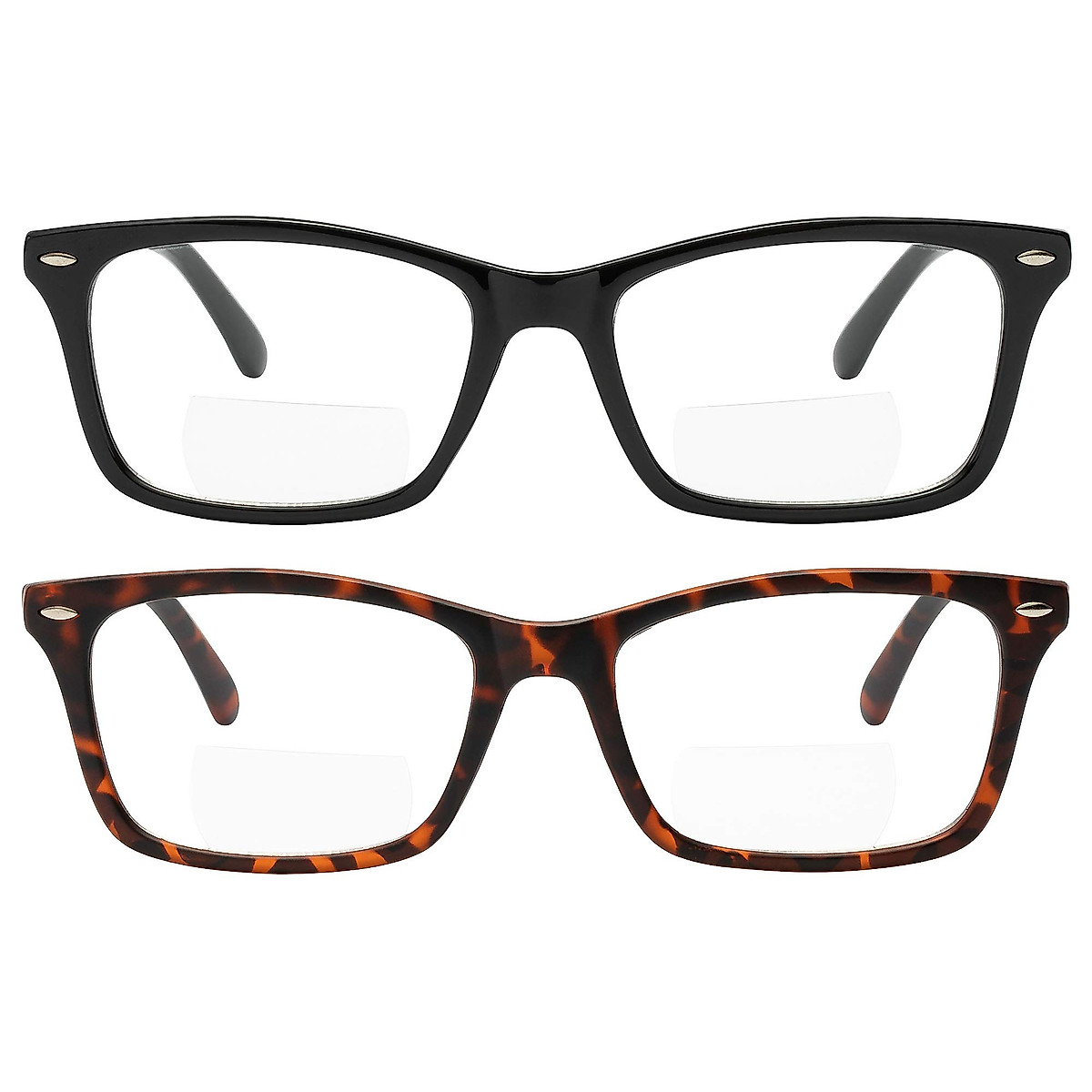 Yogo Vision Bifocal Reading Glasses 2 Pack Fashion Comfort Quality Bifocal Readers for Men and Women +2.25