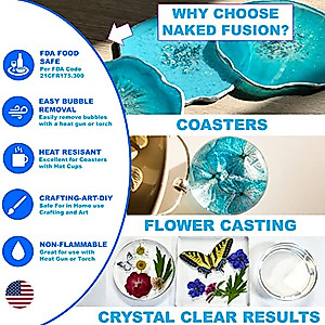 Epoxy Resin Art Resin Crystal Clear Formula- The Artist's Resin for Coating, Casting, Resin Art, Geodes, Tabletop, Bar Top, Live Edge Tables, River Tables- Non-Toxic -1 Gallon Kit