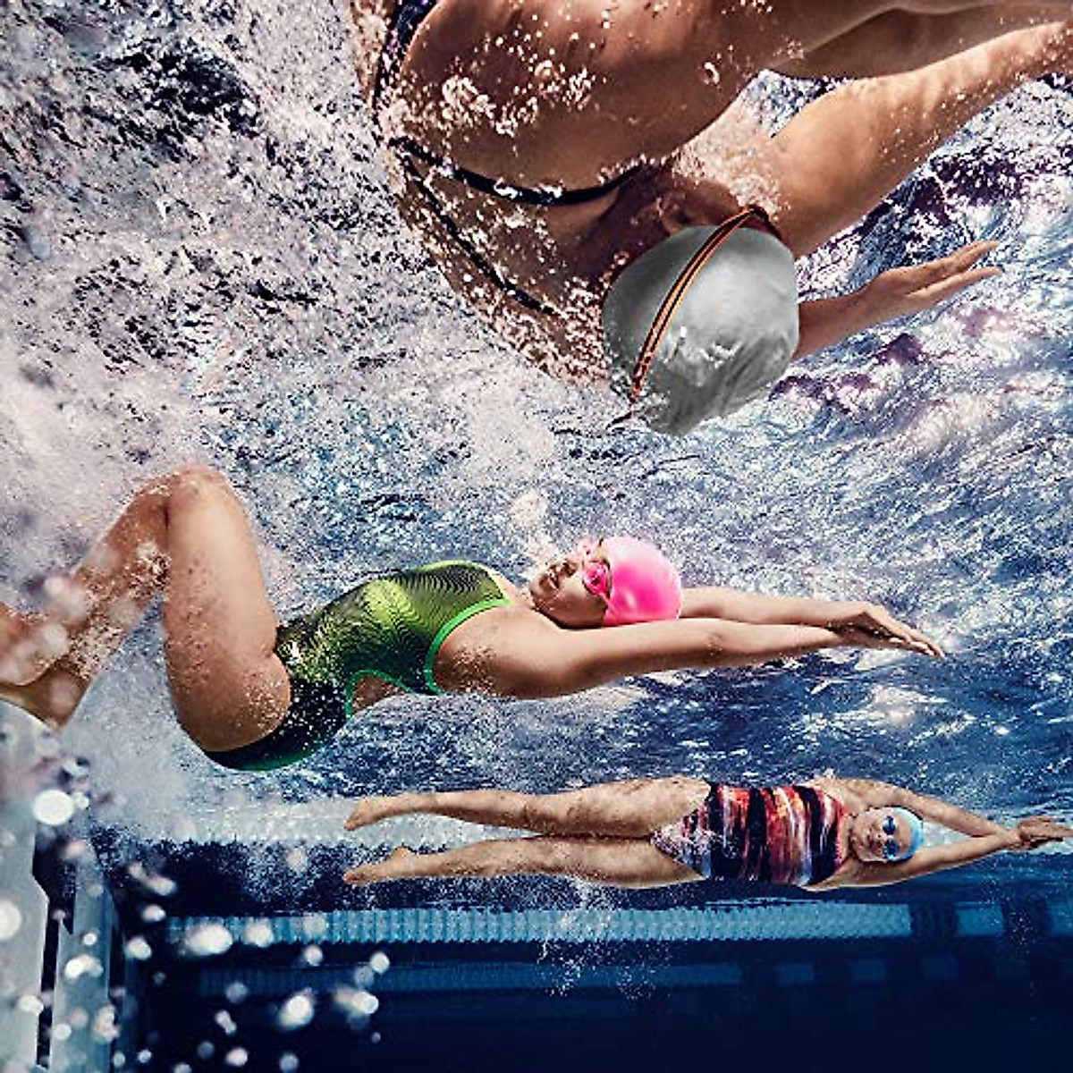 Speedo Unisex-Youth Swim Cap Silicone Elastomeric Junior Speedo Black, One Size