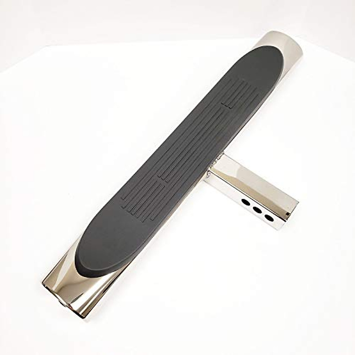 LEDIN 28" Lx3 Hx4 W Towing Hitch Step Bar 2" Receiver Chrome 4" Oval Straight Universal Truck Trailer Rear Bumper Guard