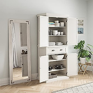 Homestyles Nantucket Pantry, 30", Off White