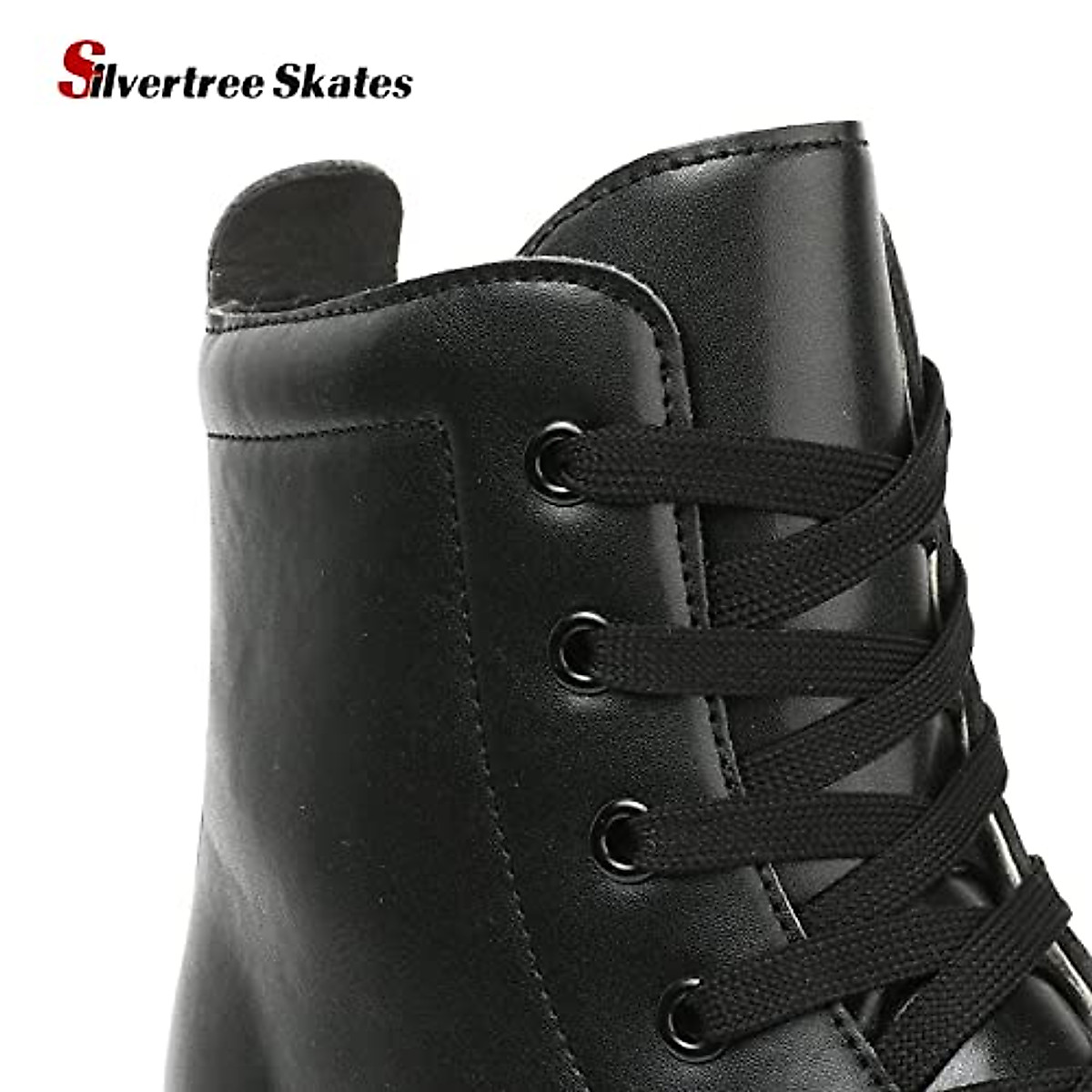 Roller Skates PU Leather High-top Roller Skates Four-Wheel Roller Skates Shiny Roller Skates with Carry Bag for Girls and Boys (Flash Wheel,US:5)