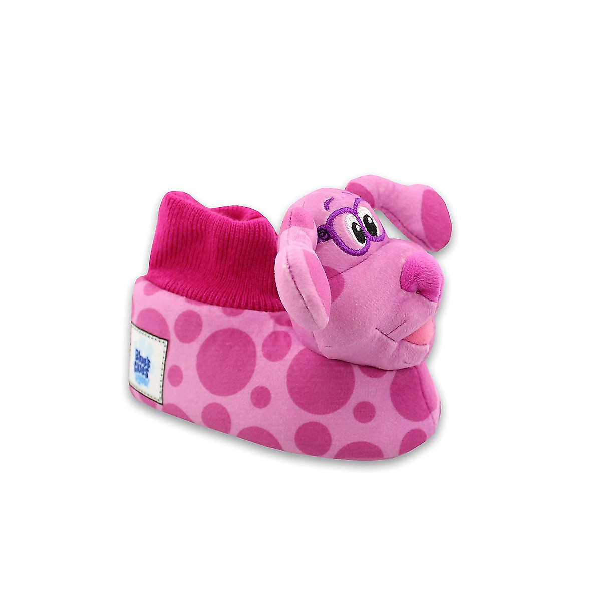 Blue's Clues & You Magenta Toddler Plush 3D Sock Top Slippers (5-6 M US Toddler, Magenta)