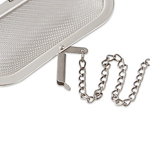 RSVP International Endurance Kitchen Collection Stainless Steel Mesh Floating Spice Infuser for Soups, Stews or Large Tea Pot, Jumbo Oval, 4.25x1.75