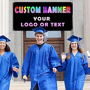 Custom Banners and Signs Customize Personalized Banner with Name Photo Ourdoor for Parties Business Decorations Birthday Graduation wedding 4*1 FT