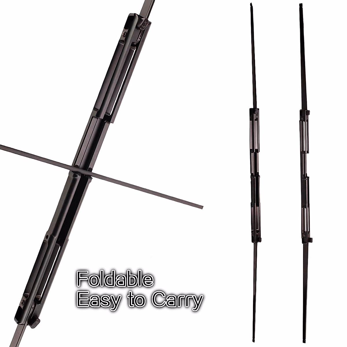 SinoArt 59" Folding Bow Black Alloy Archery Bow Right Hand for Hunting or Target (35Lbs)