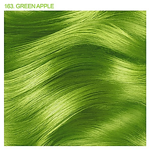 Adore Semi Permanent Hair Color - Vegan and Cruelty-Free Green Hair Dye - 4 Fl Oz - 163 Green Apple (Pack of 1)