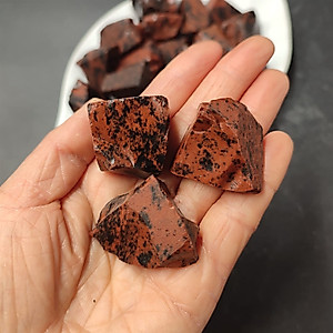 PEKMAR 100g Bulk Natural Raw Red Obsidian Rough Stone Quartz Crystals Rock Aquarium Home Room Decoration Pendant