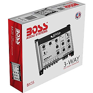 BOSS Audio Systems BX35 Electronic Car Crossover - 3 Way, Pre-Amp, Fine Tune Your High-Mid-Low Range Speaker Frequencies