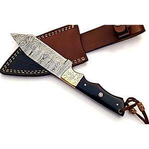 Damascus Steel fixed Blade Tanto Knife Hunting Camping outdoor Sports. SM147