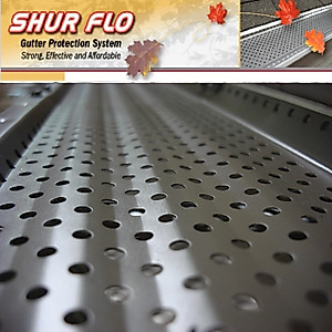 (200 feet) Shur Flo X Leaf Guard Gutter Protector for 5" K-Style Gutters. White Aluminum. 50 Panels x 4.00' Each.