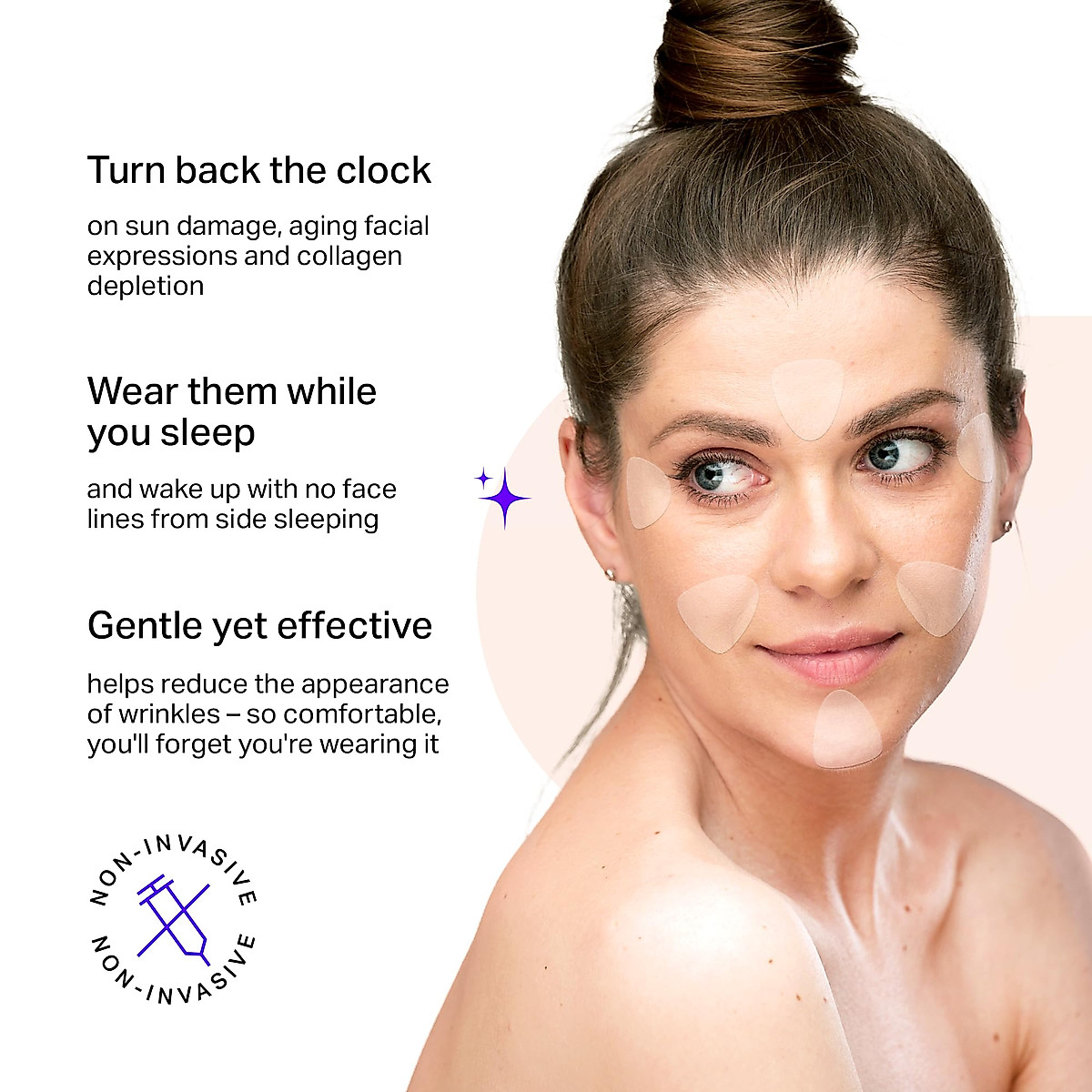 BLUMBODY Face & Forehead Wrinkle Patches - Mini Anti Wrinkle Facial Patches to Smooth Eye, Mouth, Forehead Wrinkles - Non-Silicone Face Tape for Fine Wrinkles between Eyes & Face - 160 Face Patches