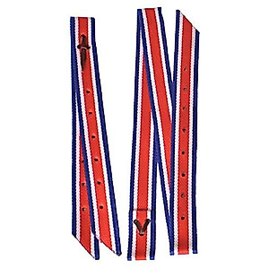 Showman Premium Quality Nylon Off Billet and Tie Strap Set. 2ply Premium Webbed Nylon (Red)