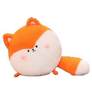 Plush Round Fox Stuffed Animal Fox Hugging Pillow Fox Plushies Throw Pillow Round Fox Anime Gift for Kids and Lovers in Birthday,Valentine's Day,Christmas¡­