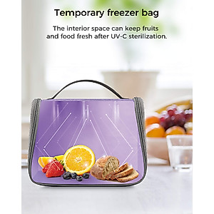 LED Disinfection Bag with 9 Light Bulbs, Large Size Capacity Storage Bag, Easy Operation Cleaner Tool for Cell Phone, Jewelry, Watches, Glasses