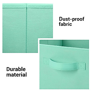 MaidMAX Cloth Storage Bin with Dual Handles for Home Closet Drawers Organizer Foldable 10.5×11 inches, Set of 6, 6 Colors