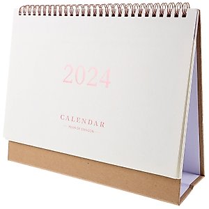 Office Decor 2024 Desktop Calendar Jul. 2023-Dec.2024 Standing Flip Desktop Calendar Monthly Daily Planner Calendar for Home Office Planner Organizer Large (Pink) Desk Decor