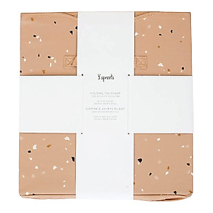 3 Sprouts Recycled Fabric Toy Chest Storage Box - Extra Large Toy Storage Box, Sturdy Toy Bins - Kids Organizer for Bedroom - Toybox Basket with Lid for Kids, Toddlers, Boys, Girls - Terrazzo Clay