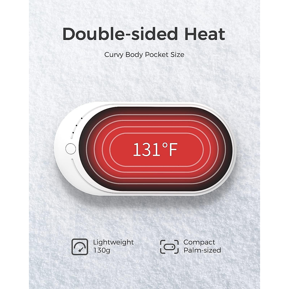 OCOOPA HotPal Rechargeable Hand Warmer, [USA Today Best Gifts 2022] 5200mAh Electric Handwarmer,Portable Pocket Heater, Heat Therapy Great for Raynauds, Hunting, Golf, Camping, Women Mens Gifts