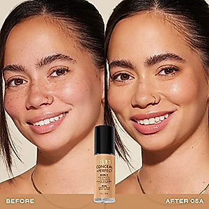 Milani Conceal + Perfect 2-in-1 Foundation + Concealer - Natural Beige (1 Fl. Oz.) Cruelty-Free Liquid Foundation - Cover Under-Eye Circles, Blemishes & Skin Discoloration for a Flawless Complexion